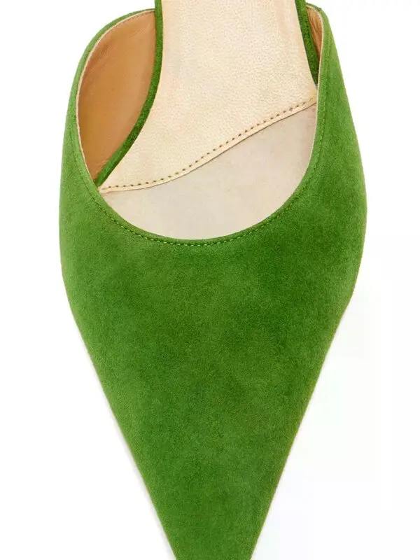 FRANCESCO RUSSO Pointed-toe Suede Mules