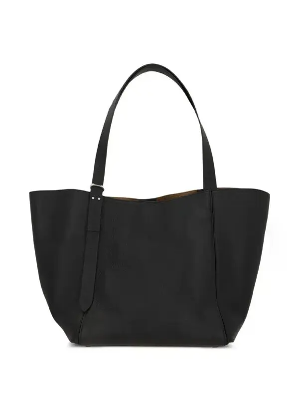 Max Mara Leather Tote Bag With Strap Detail