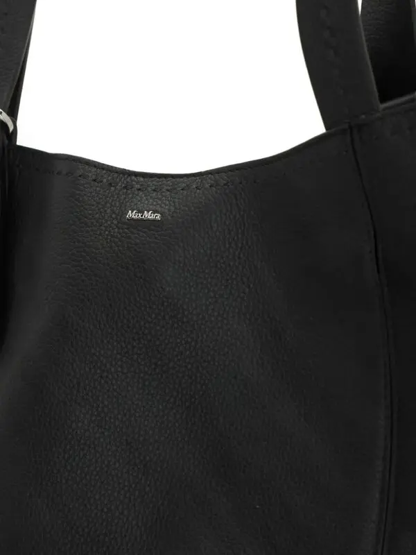 Max Mara Leather Tote Bag With Strap Detail