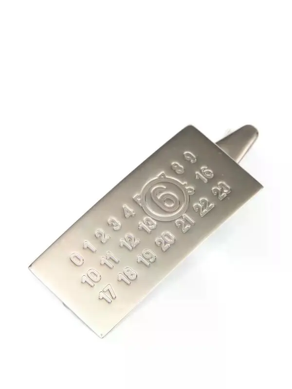 MAISON MARGIELA Numbers-engraved Hairclip - Silver
