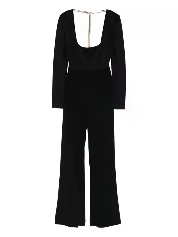 Galvan Liquid Chain Jumpsuit - Black