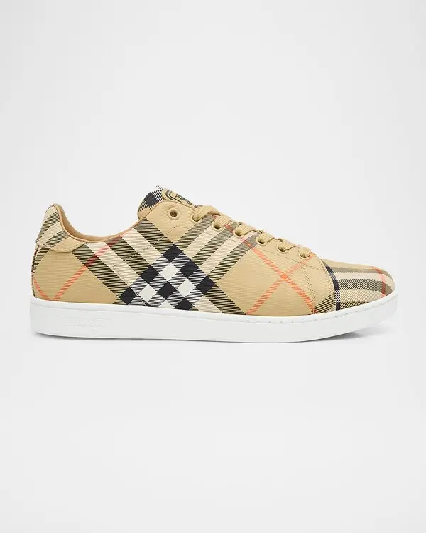 Burberry Check Pattern Low-top Sneakers - Sand Ip Ch