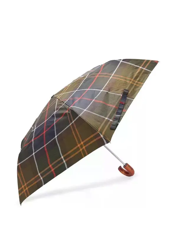 Barbour Mini Tartan Umbrella - Green