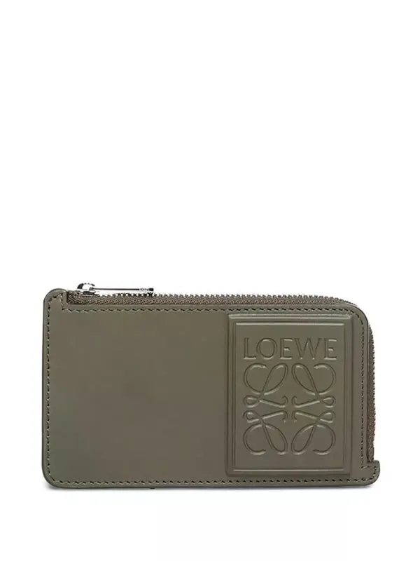 Loewe Satin Calfskin Cardholder - Green
