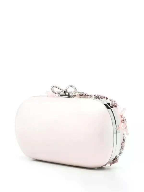 SELF-PORTRAIT Floral-embellished Clutch Bag - Pink