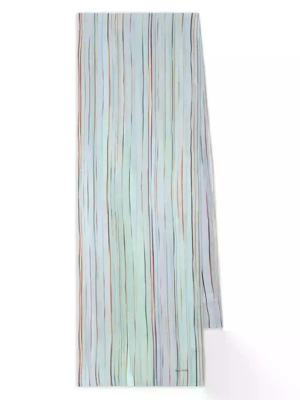 Paul Smith Striped Scarf - Blue