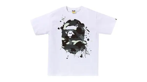 A BATHING APE City Camo Painting Ape Head Tee Shirt - White