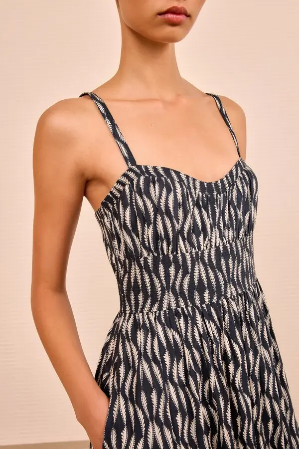 nadine cami midi dress Ulla Johnson Nadine Cami Midi Dress - Graphite