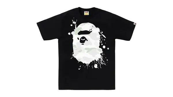 A BATHING APE City Camo Painting Ape Head Tee Shirt - Black