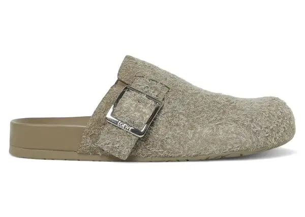 Loewe Ease Buckle Mules - Brushed Khaki