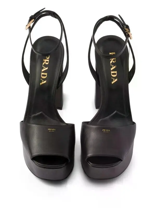 Prada Ankle-strap Platform Sandals - Black