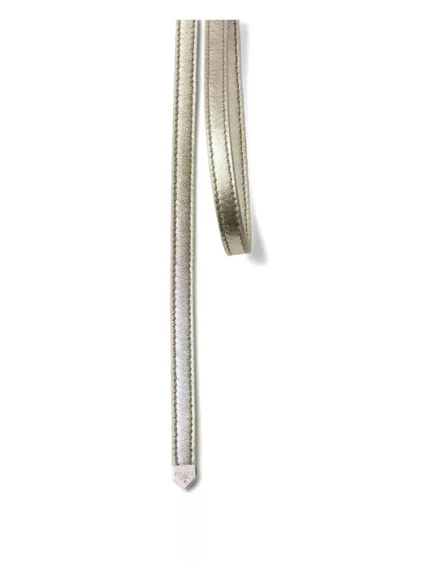 Prada Buckle Leather Belt - Neutrals