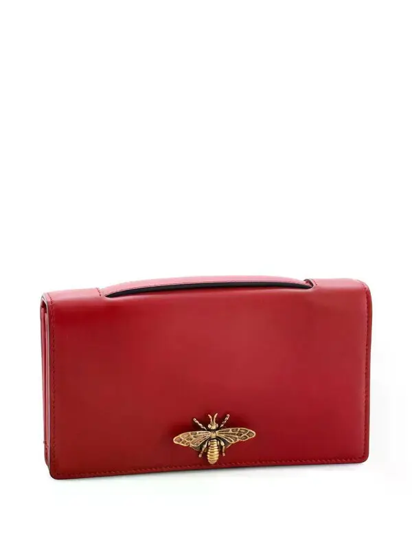 Dior Bee Leather Clutch Bag - Red