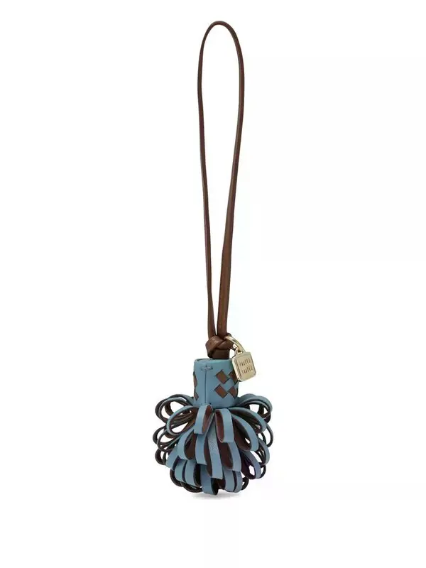 Miu Miu Engraved-logo Keyring - Blue