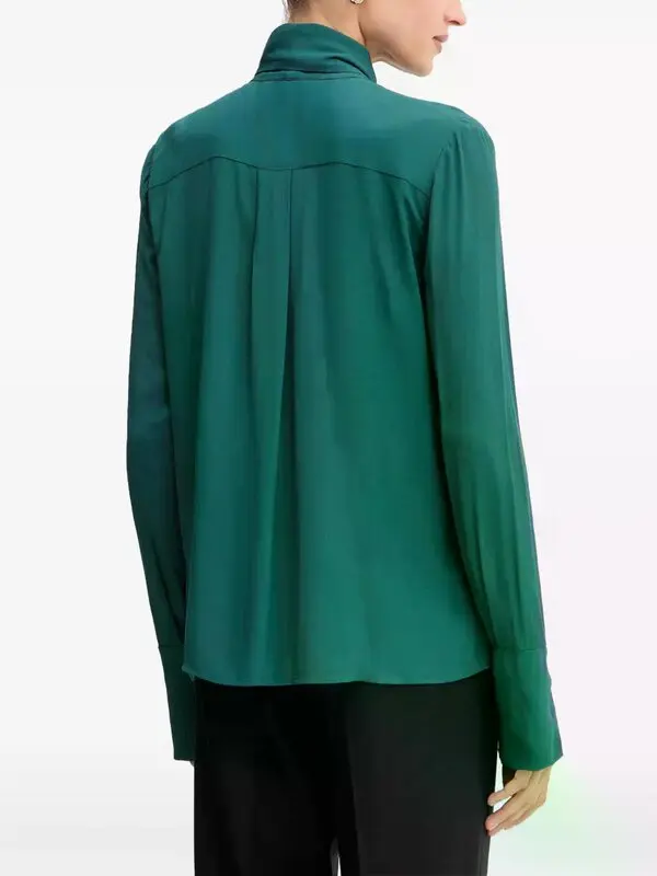 Patrizia Pepe Tie-detail Blouse - Green