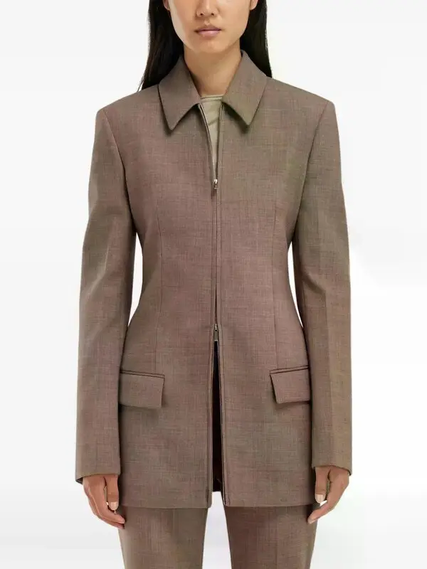 FERRAGAMO Zip-fastening Virgin Wool Blazer