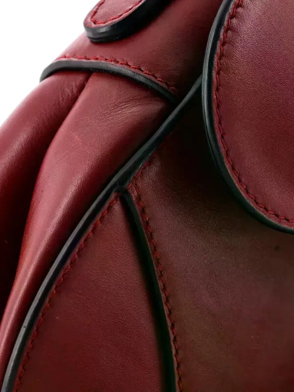 Dior Saddle Handbag Leather Mini Shoulder Bag - Red