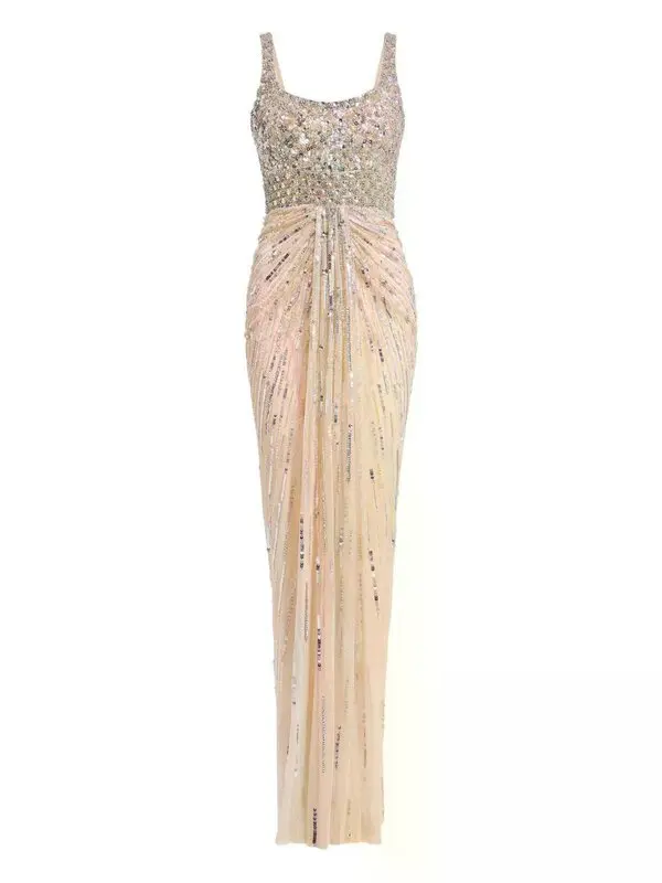 Jenny Packham Sequin-embellished Elixir Dress - Neutrals