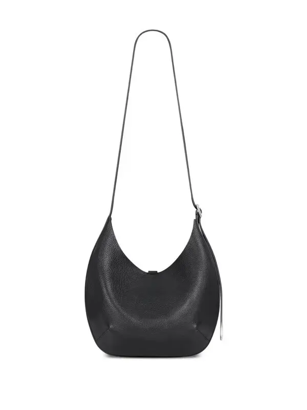 COURREGES Logo-buckle Shoulder Bag - Black