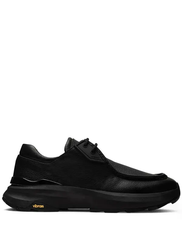 REFERENC Round Toe Logo Derby Shoes