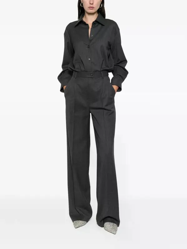 MEDEEA Pleated-front Tailored Trousers