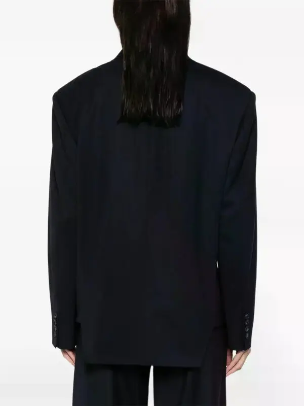 MEDEEA Trapezoid Double-breasted Blazer