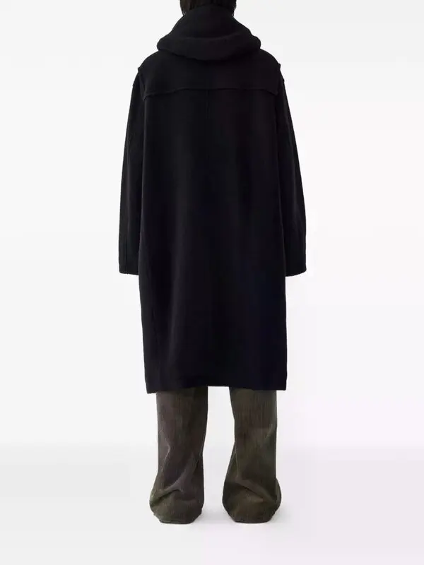 STUDIO TOMBOY Boucle Hooded Duffle Coat - Black