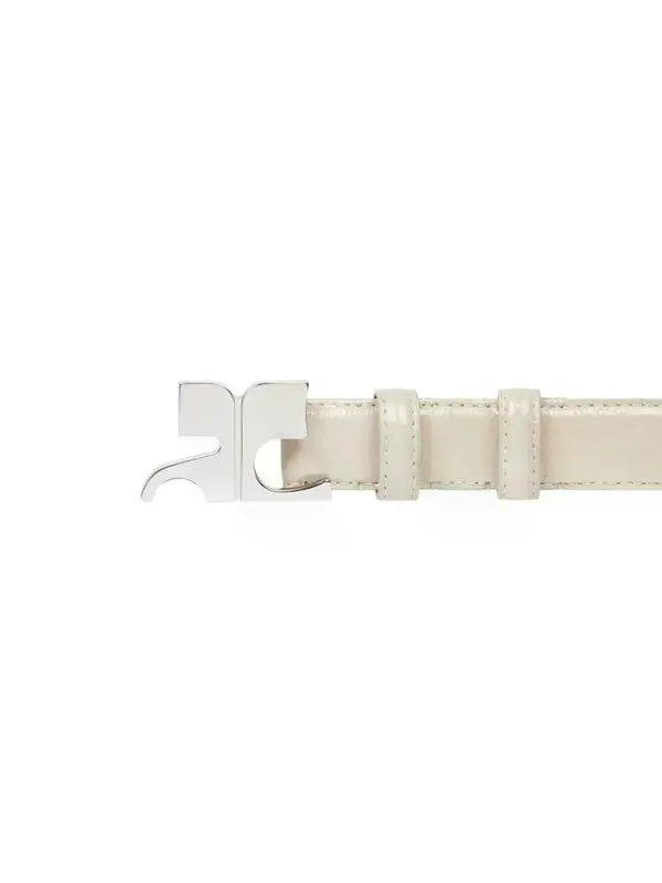 COURREGES Logo-buckle Belt - Neutrals