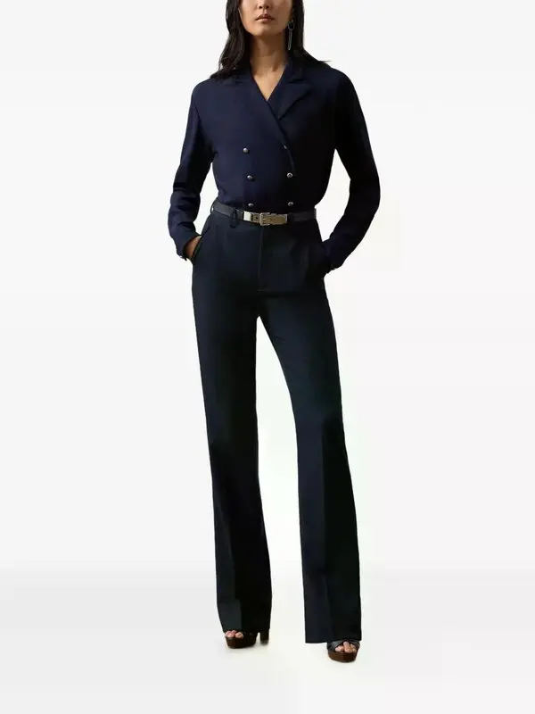Ralph Lauren Double-breasted Terrel Shirt With Peak Lapels
