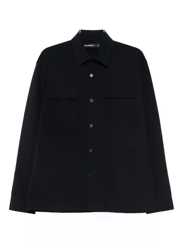 Karl Lagerfeld Patch-pocket Long-sleeve Shirt