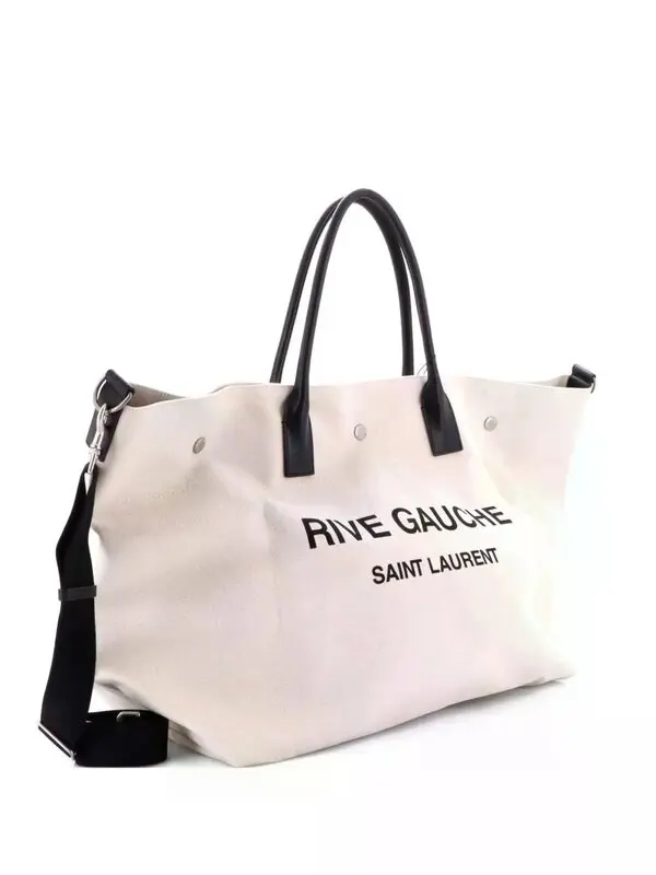Saint Laurent Rive Gauche Shopper Canvas Maxi Tote Bag