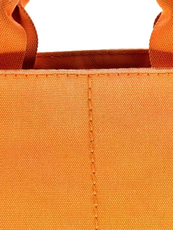 Prada Canapa Convertible Canvas Mini Tote Bag - Orange