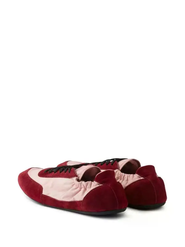 Prada Collapse Re-nylon Suede Sneakers - Red
