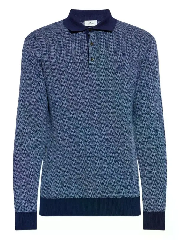 Etro Patterned Buttoned Polo Shirt