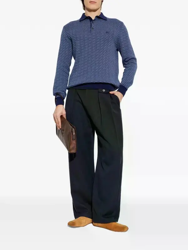 Etro Patterned Buttoned Polo Shirt