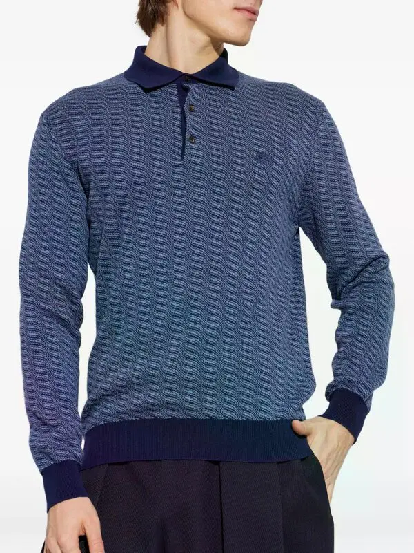 Etro Patterned Buttoned Polo Shirt