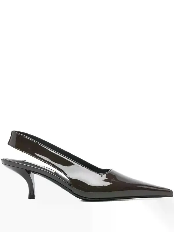 TOTEME Slingback Calf Leather Pumps - Brown