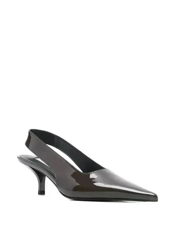 TOTEME Slingback Calf Leather Pumps - Brown