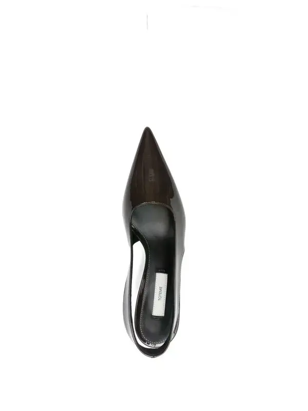 TOTEME Slingback Calf Leather Pumps - Brown