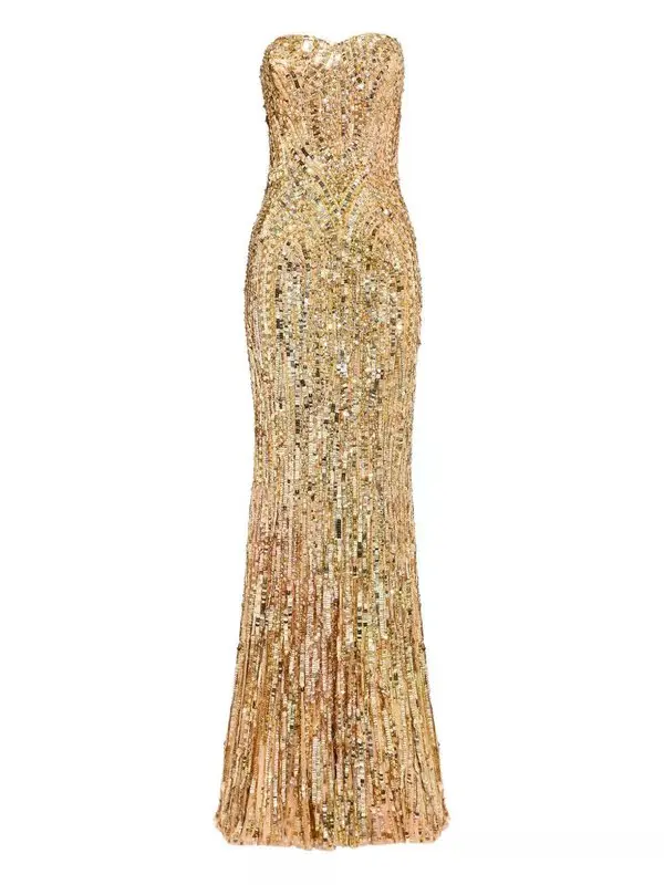 Jenny Packham Sequin-embellished Strapless Euphoria Dress