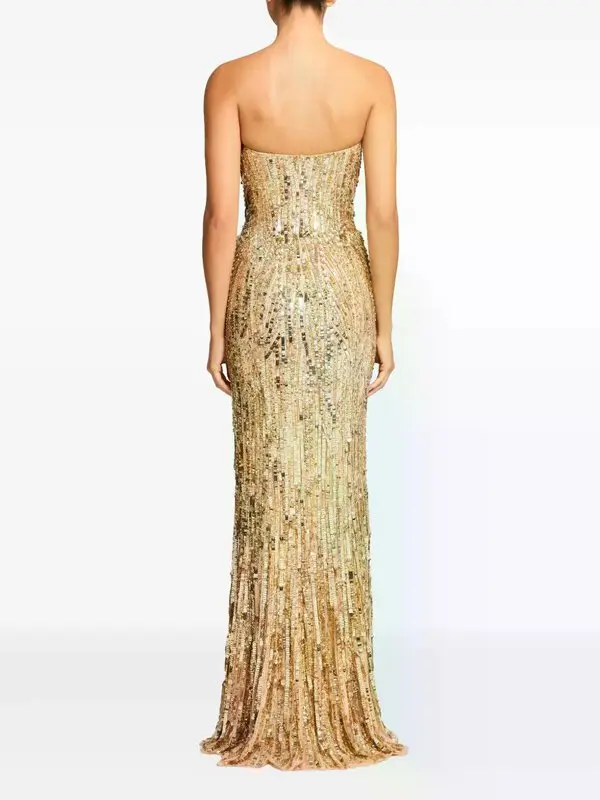 Jenny Packham Sequin-embellished Strapless Euphoria Dress