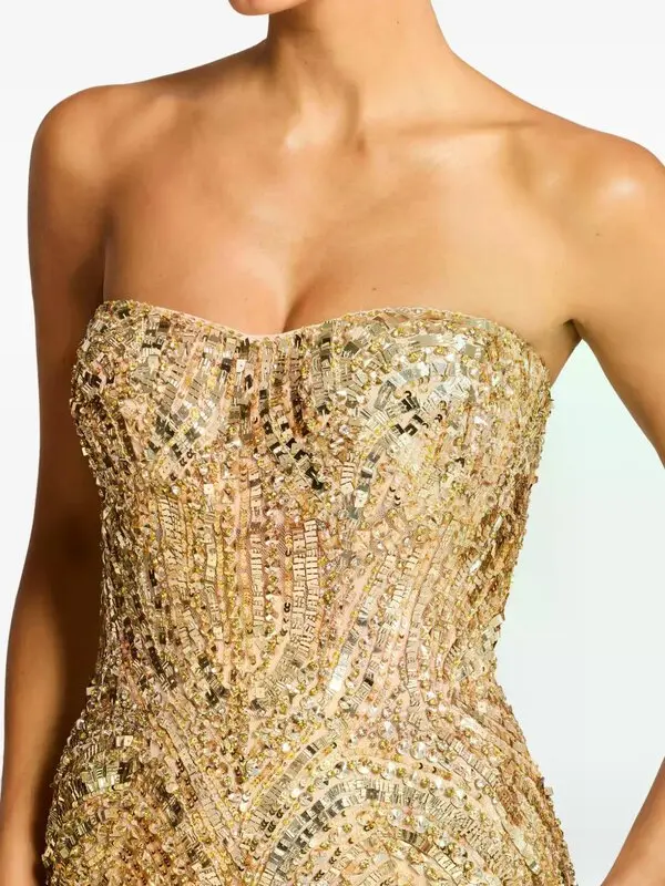 Jenny Packham Sequin-embellished Strapless Euphoria Dress