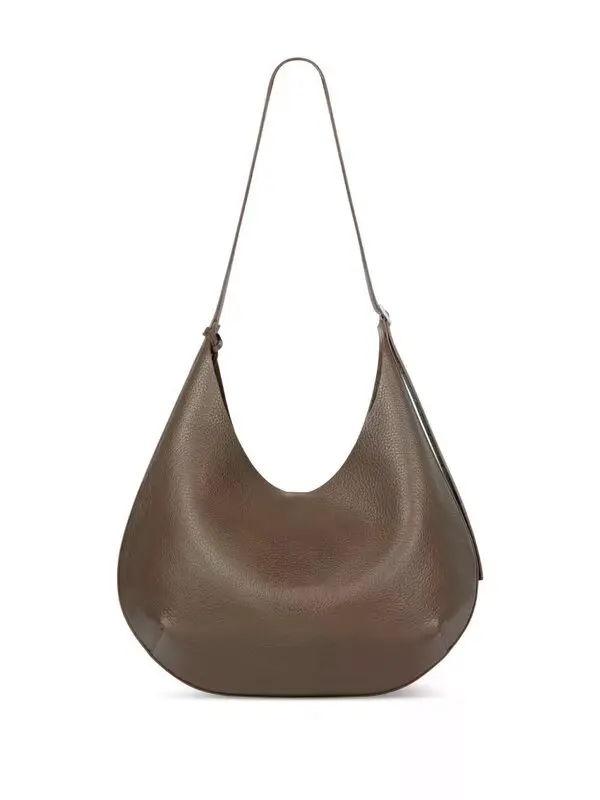 COURREGES Logo-buckle Shoulder Bag - Brown