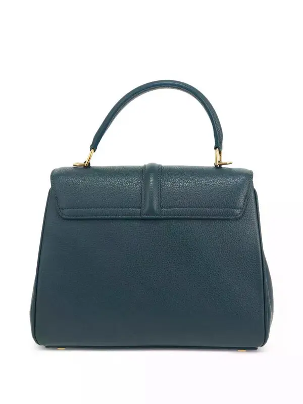 Celine 16 Grained-leather Tote Bag - Blue