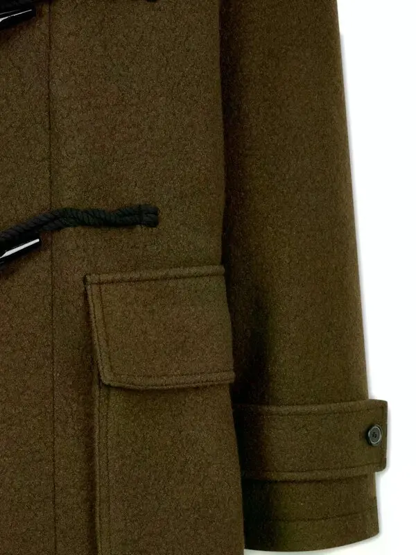 STUDIO TOMBOY Hooded Boucle Duffle Coat - Brown