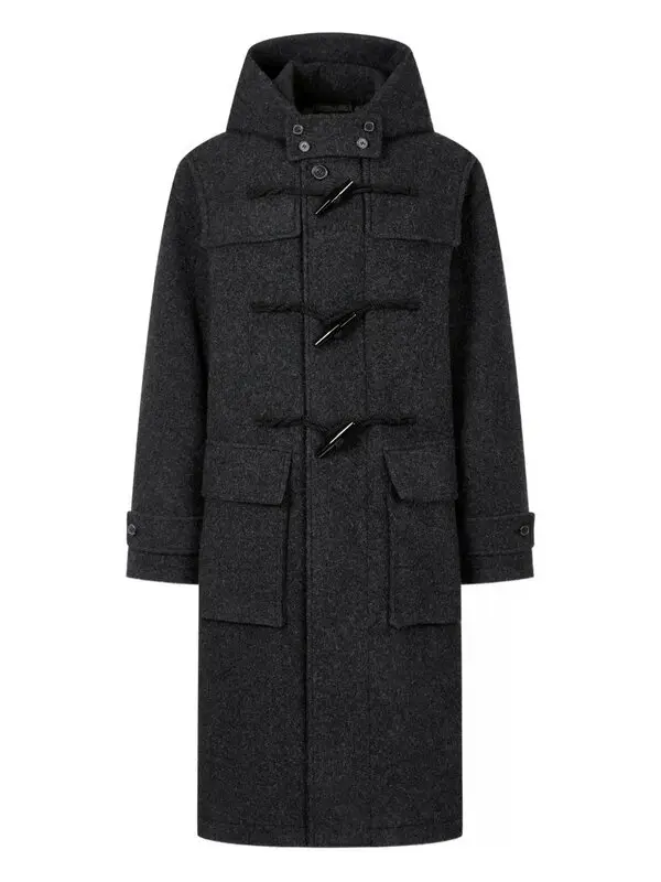 STUDIO TOMBOY Boucle Hooded Duffle Coat - Grey