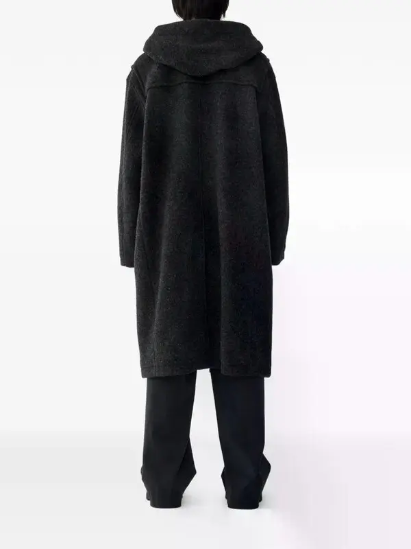 STUDIO TOMBOY Boucle Hooded Duffle Coat - Grey