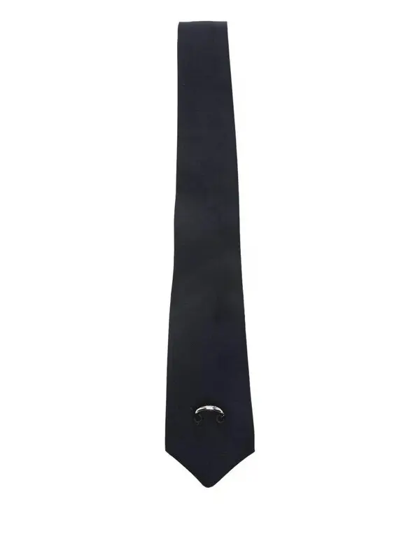 MEDEEA Ring-detail Tie - Blue