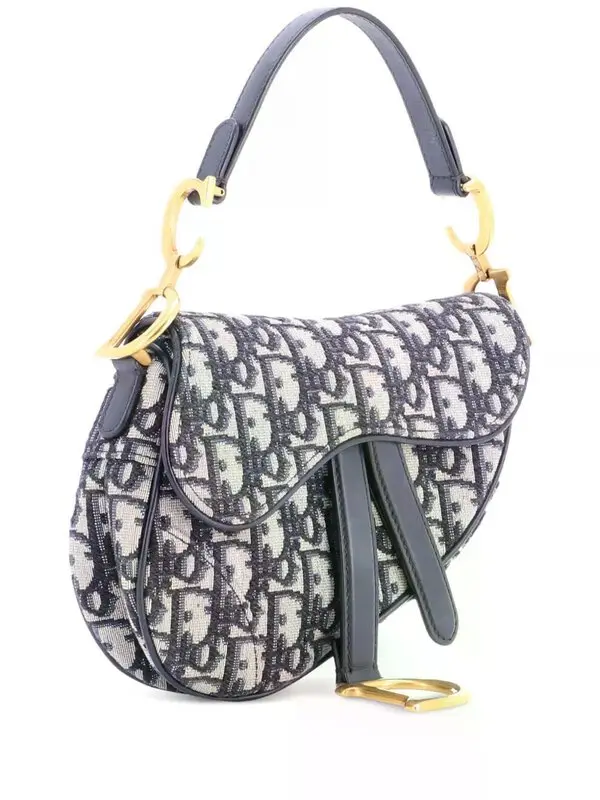 Dior Saddle Handbag Oblique Canvas Mini Shoulder Bag - Blue