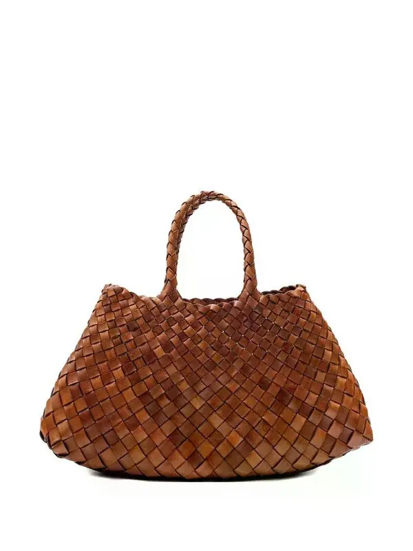 Dragon Diffusion Woven Leather Tote Bag - Brown